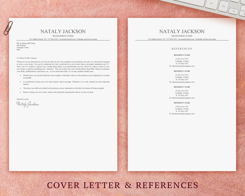 New Grad Resume Template / ATS Google Docs, Word & Apple Pages Formar ...
