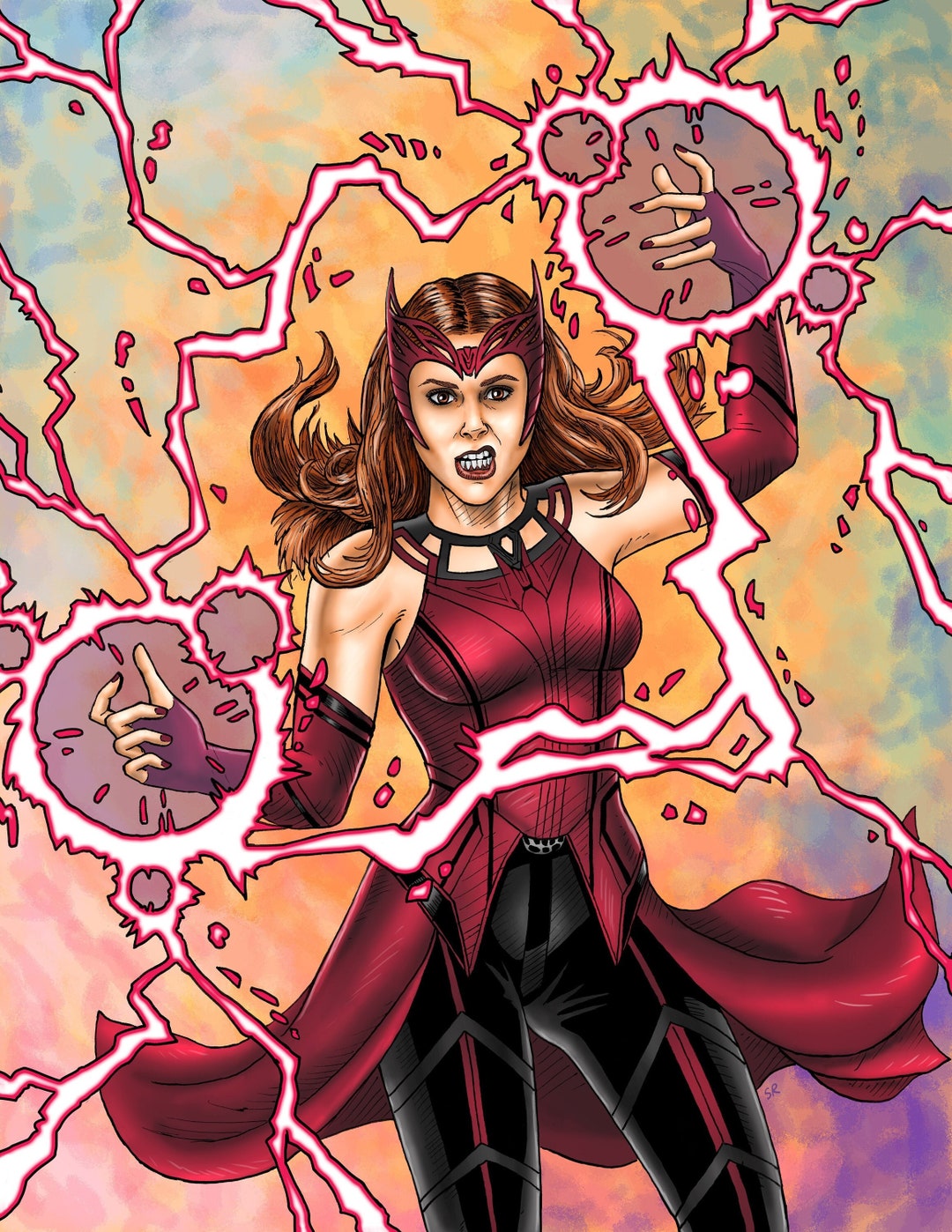 Scarlet Witch Wanda Maximoff Using Her Chaos Magic. is She a Hero or a ...