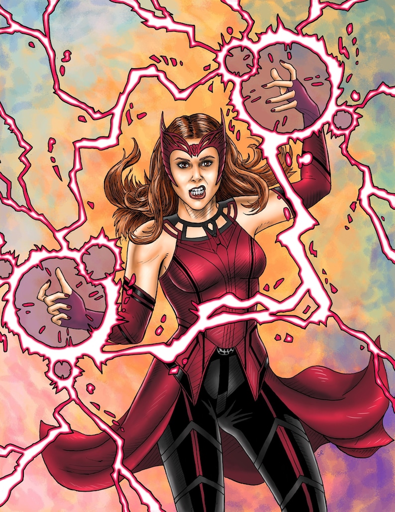 Scarlet Witch Art Print: Chaos Magic, Avengers Fan Gift - Etsy