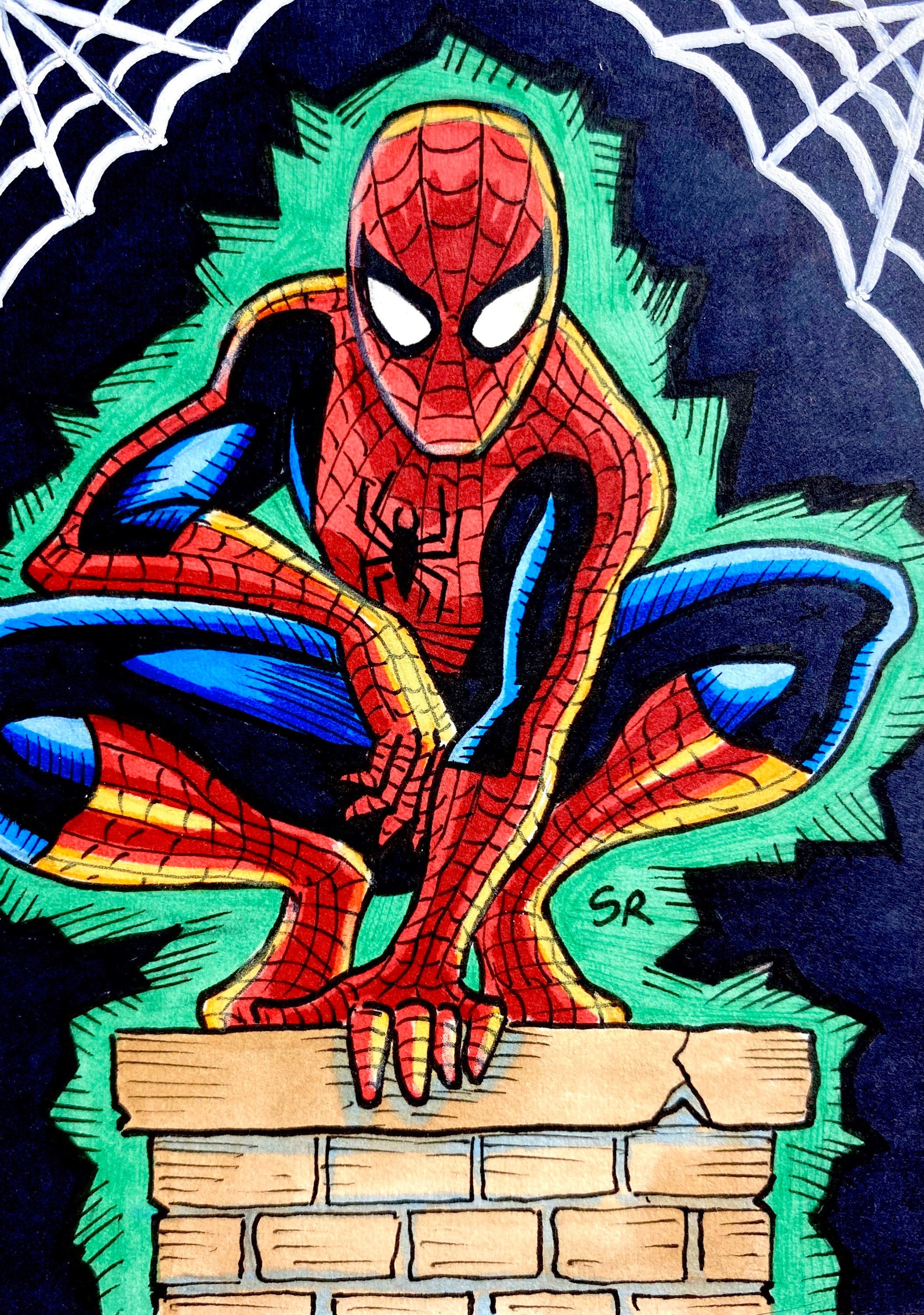 Spiderman Hand Drawing