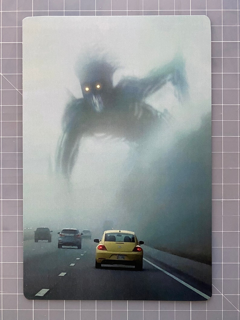Towering Fog Monster Art Print, Scary Creature in Morning Fog With ...