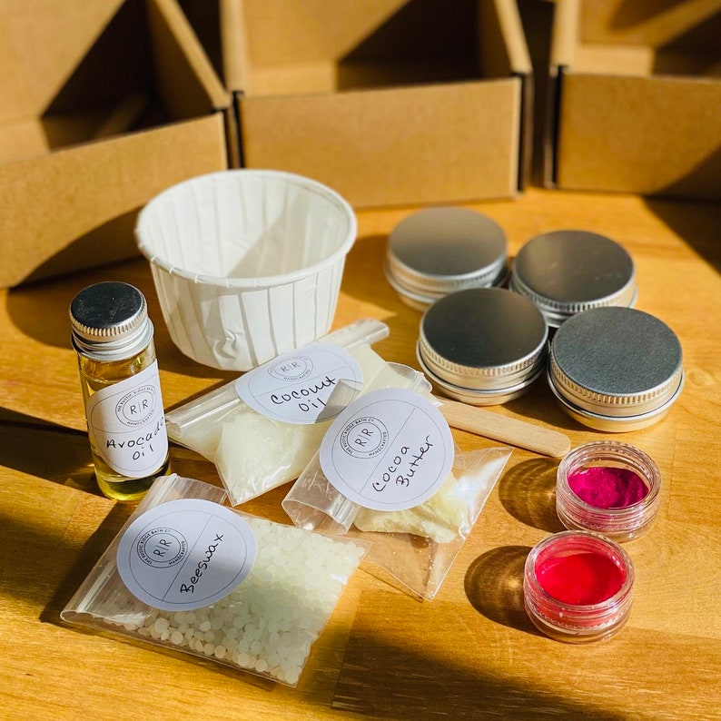 Make Your Own Lip Balm Kit | Spa Gift Set | DIY Lip Kit - Etsy