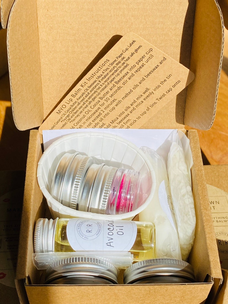 Make Your Own Lip Balm Kit | Spa Gift Set | DIY Lip Kit - Etsy