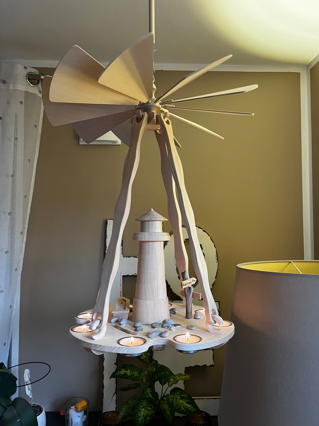 Ceiling Pyramid Summer Sea Beach Lighthouse Hanging Pyramid Sand - Etsy
