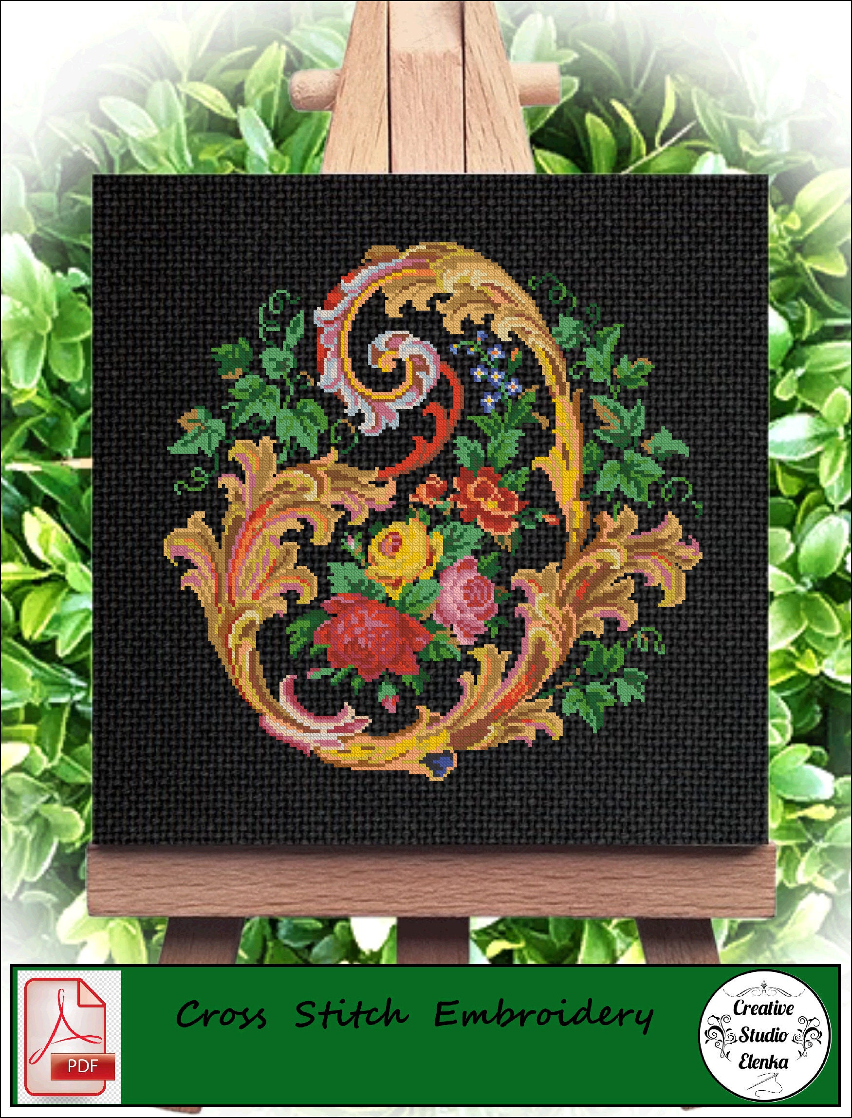 Vintage cross stitch Flowers antique cross Stitch Download | Etsy