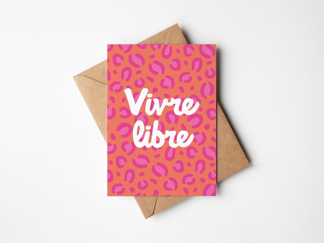 Live Free Card, Positive Postcard, Good Vibes Card, Good Mood Card ...