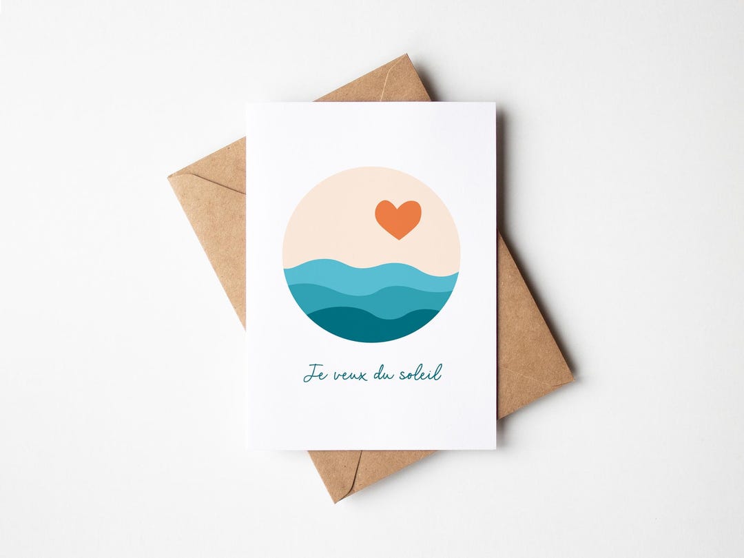 I Want Sunshine Card, Sun and Sea Card, Beautiful Days, Spring Card ...