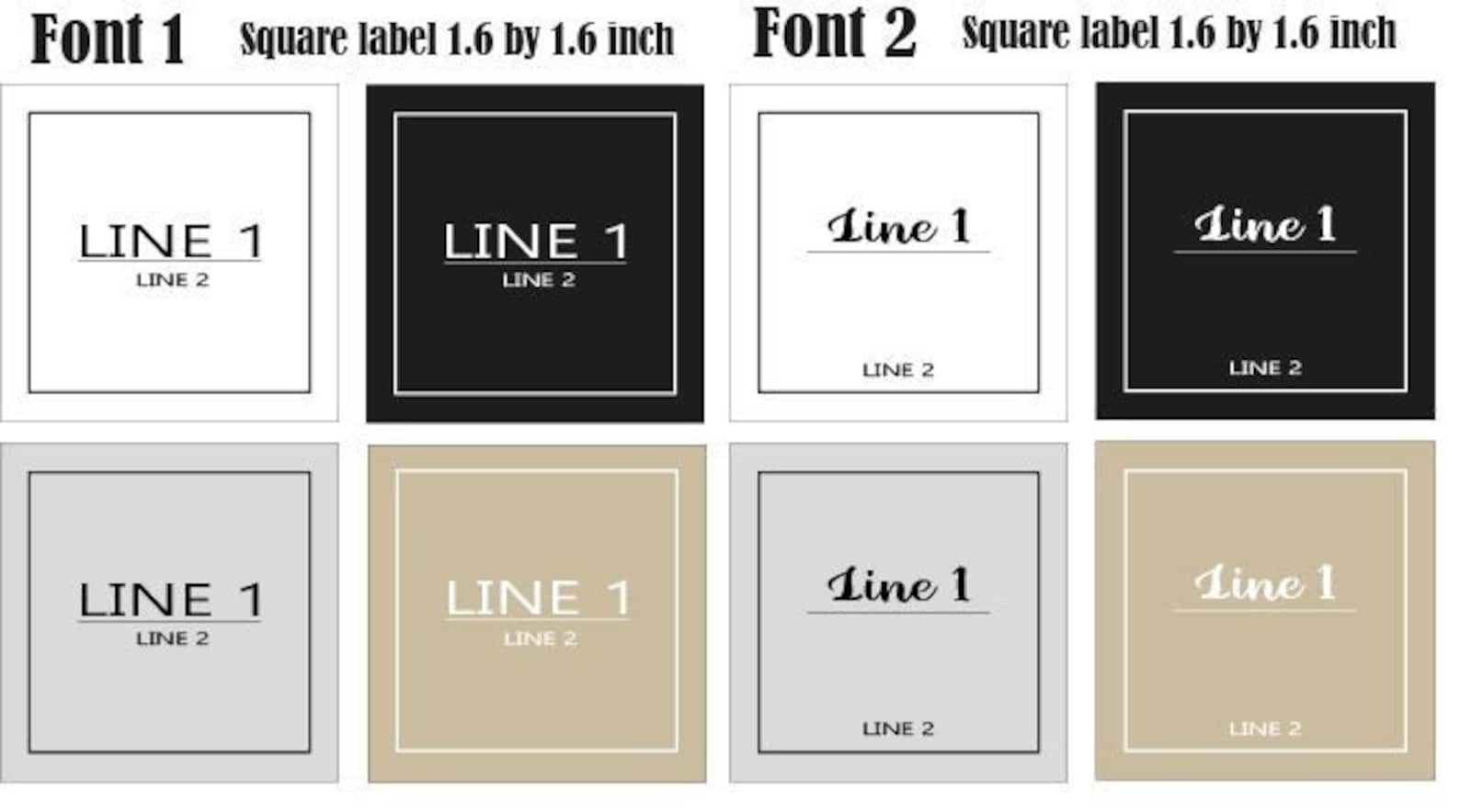 Square Minimalistic Labels White Black Grey Laundry - Etsy