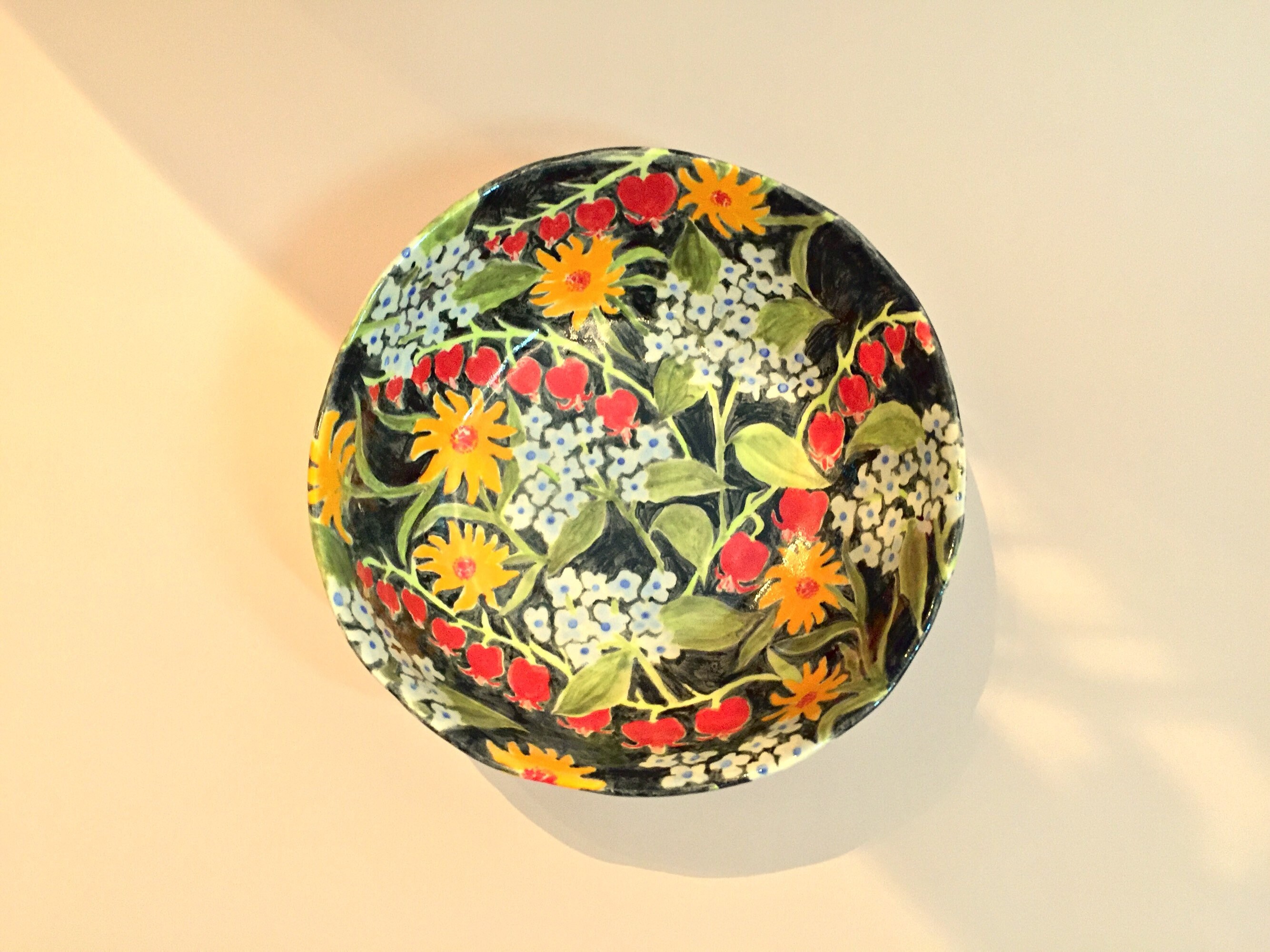 Bleeding Heart Round Bowl Ceramic Serving Bowls Serving - Etsy