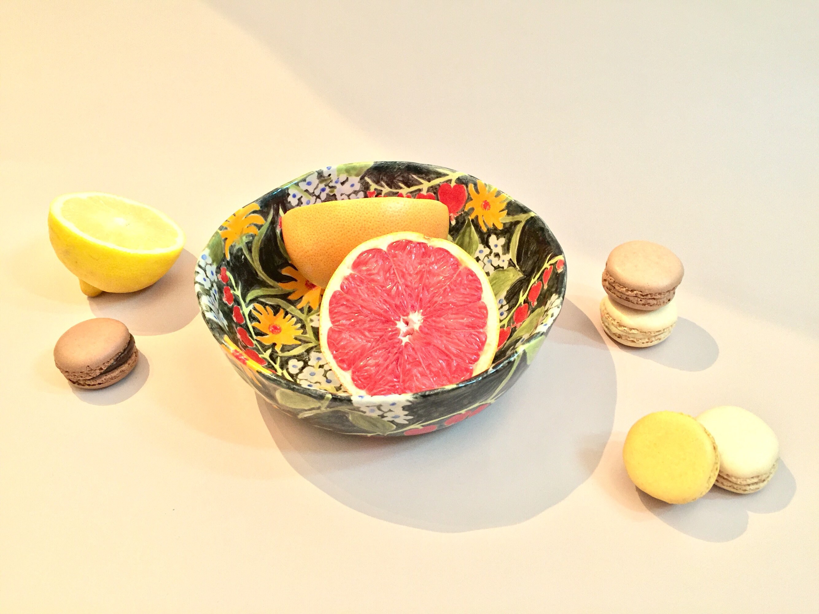Bleeding Heart Round Bowl Ceramic Serving Bowls Serving - Etsy