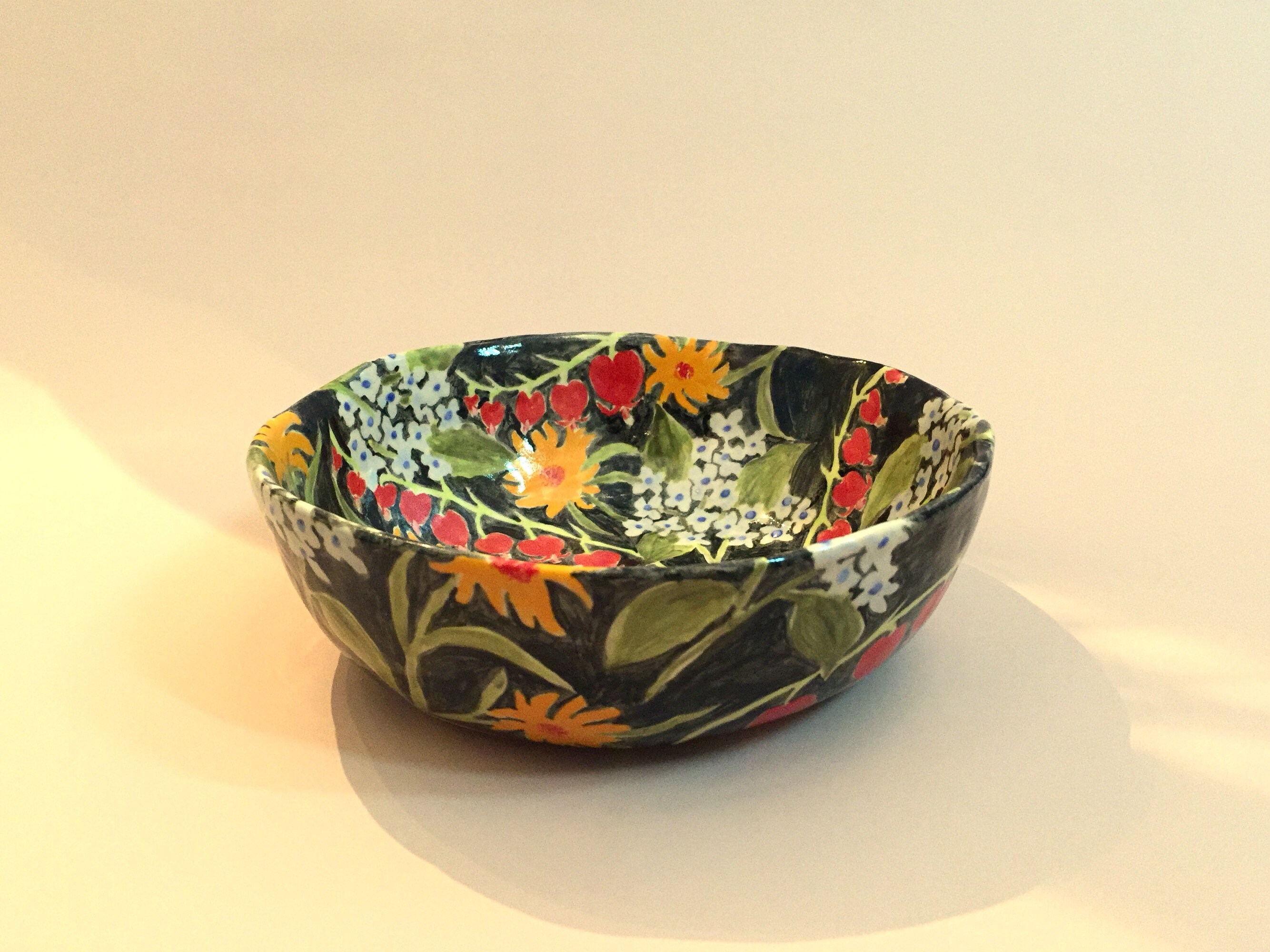 Bleeding Heart Round Bowl Ceramic Serving Bowls Serving - Etsy