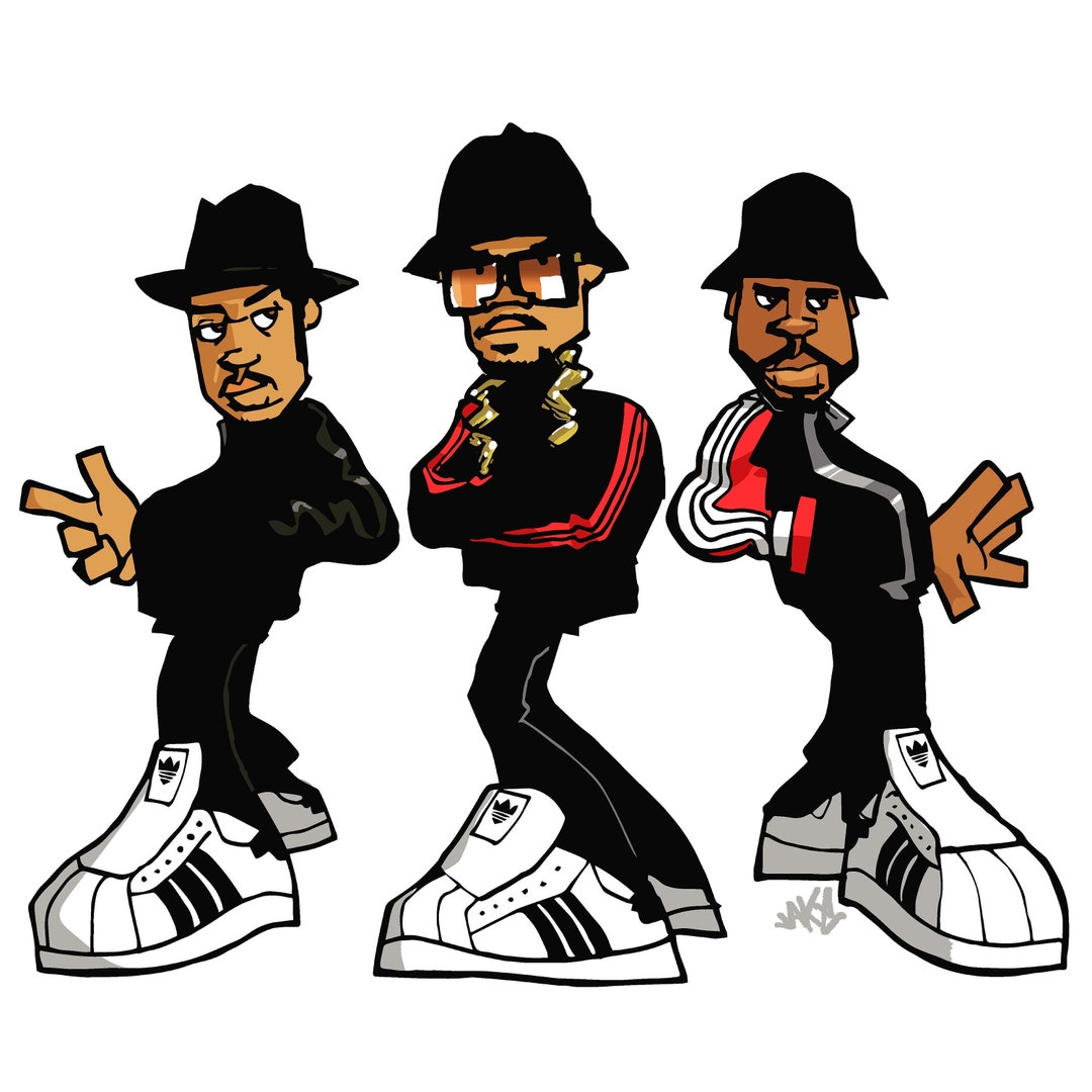 RUN DMC Hip Hop 50 Art Print A3 by Jake Detonator - Etsy