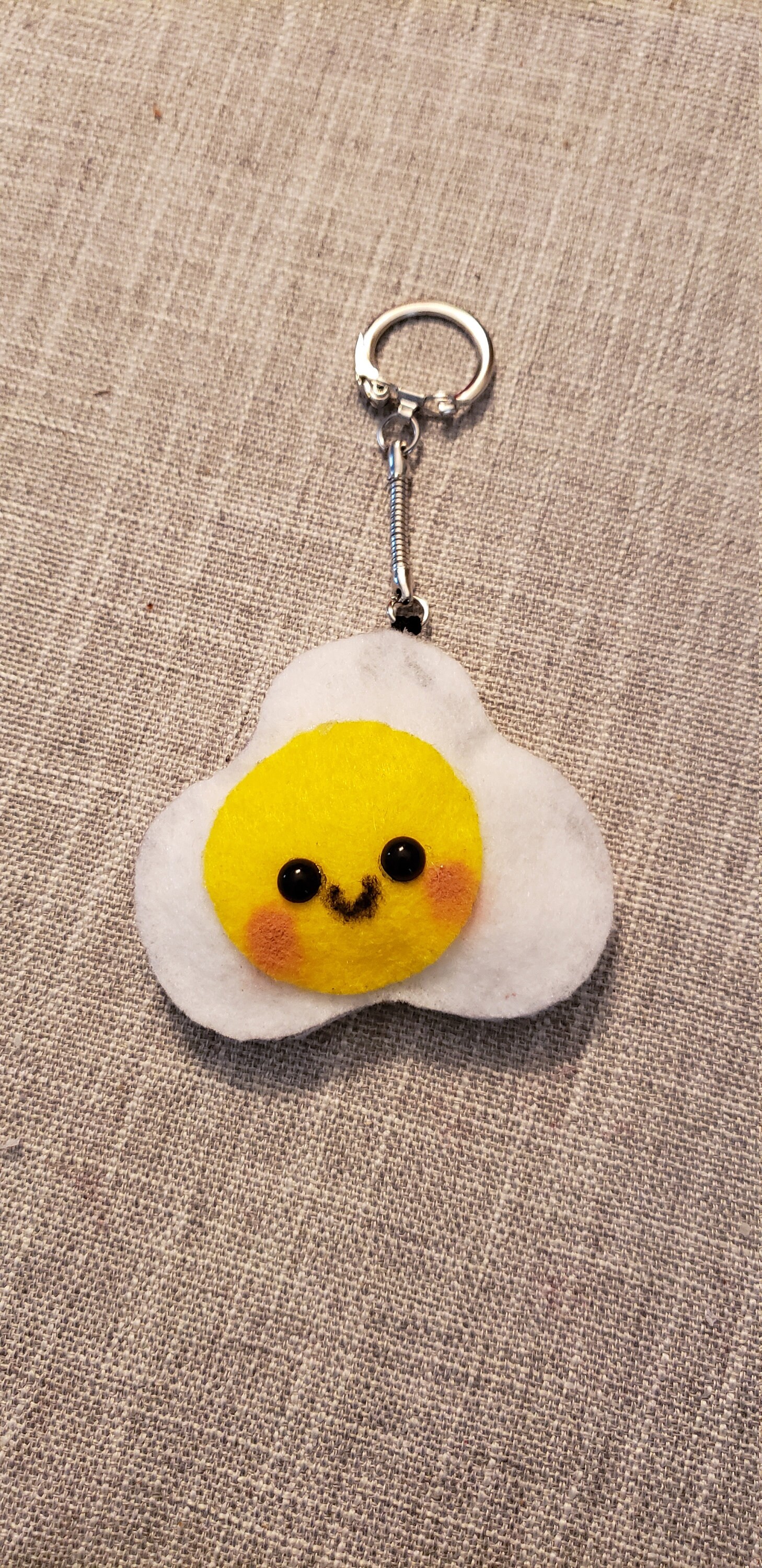 Bacon and eggs keychain | Etsy