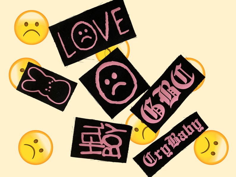 Lil Emo Peep Style Sew On Patch Set Printed Cotton | Etsy