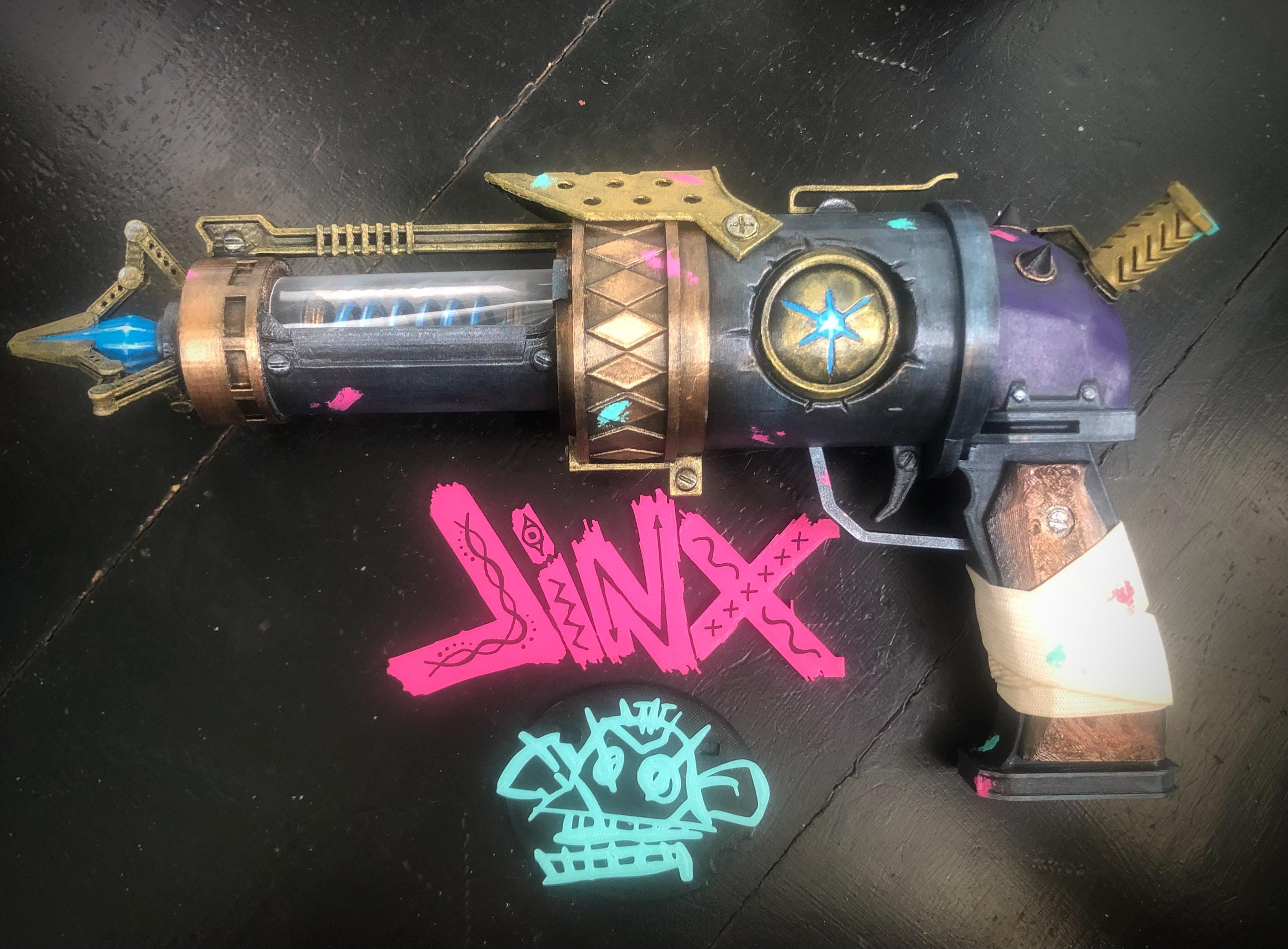 Season 2 Jinx & Isha Lol Cosplay Zapper + Stand | NEW | Arcane | 3d ...