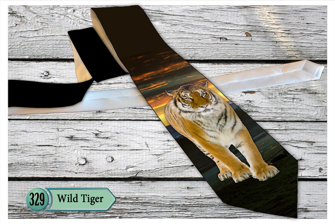 Wild Tiger Necktie, Original Tie, Big Cat Necktie . - Etsy