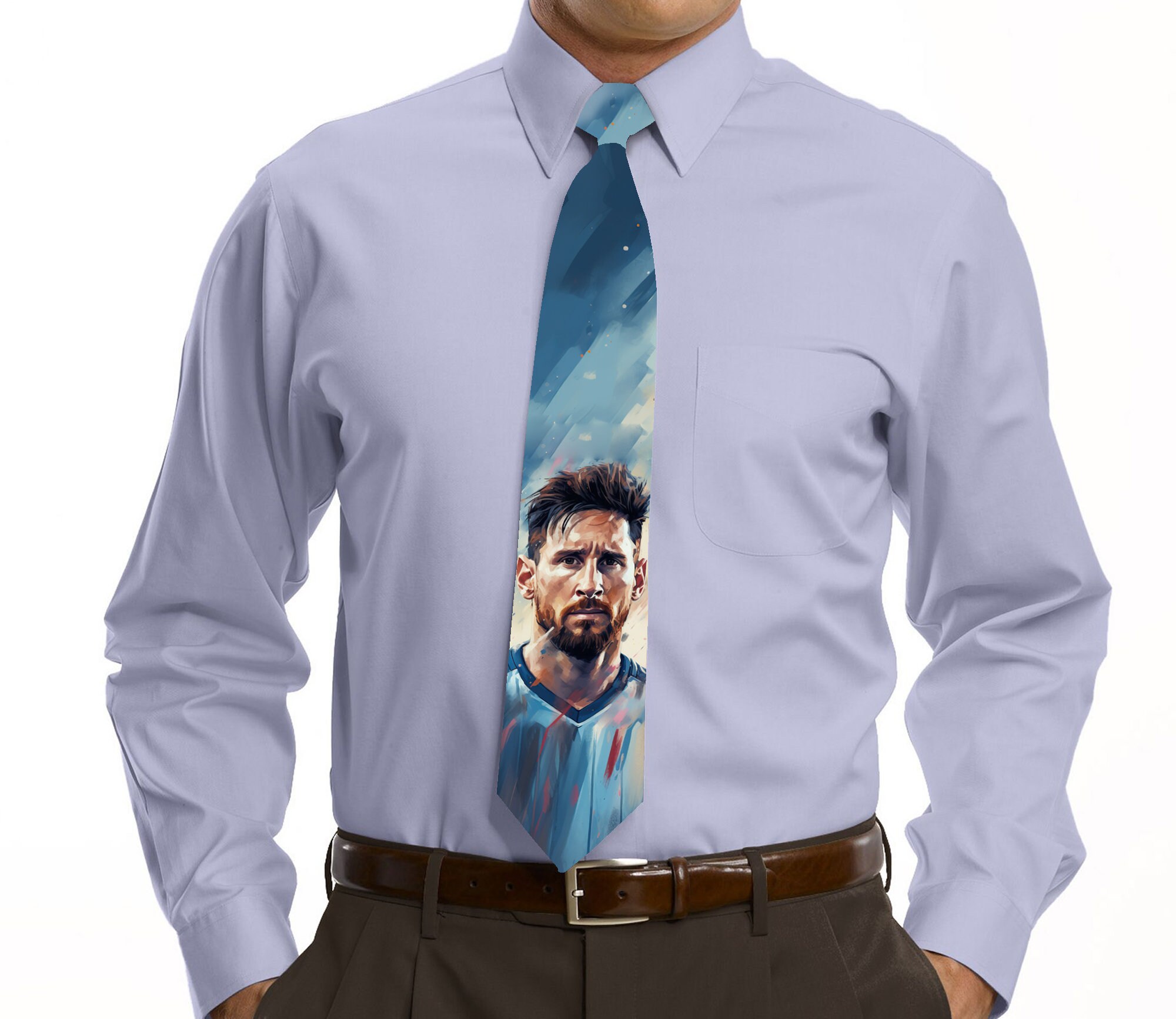 Leo Messi Ai Design. A Tie for the Fans, - Etsy