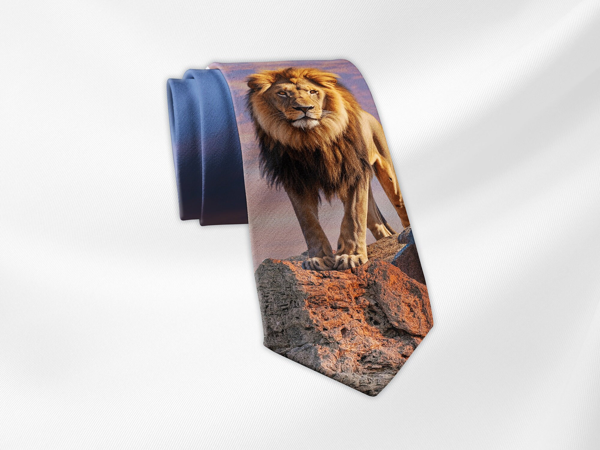 African Lion Necktie, Original Tie, Big Cat Necktie . - Etsy