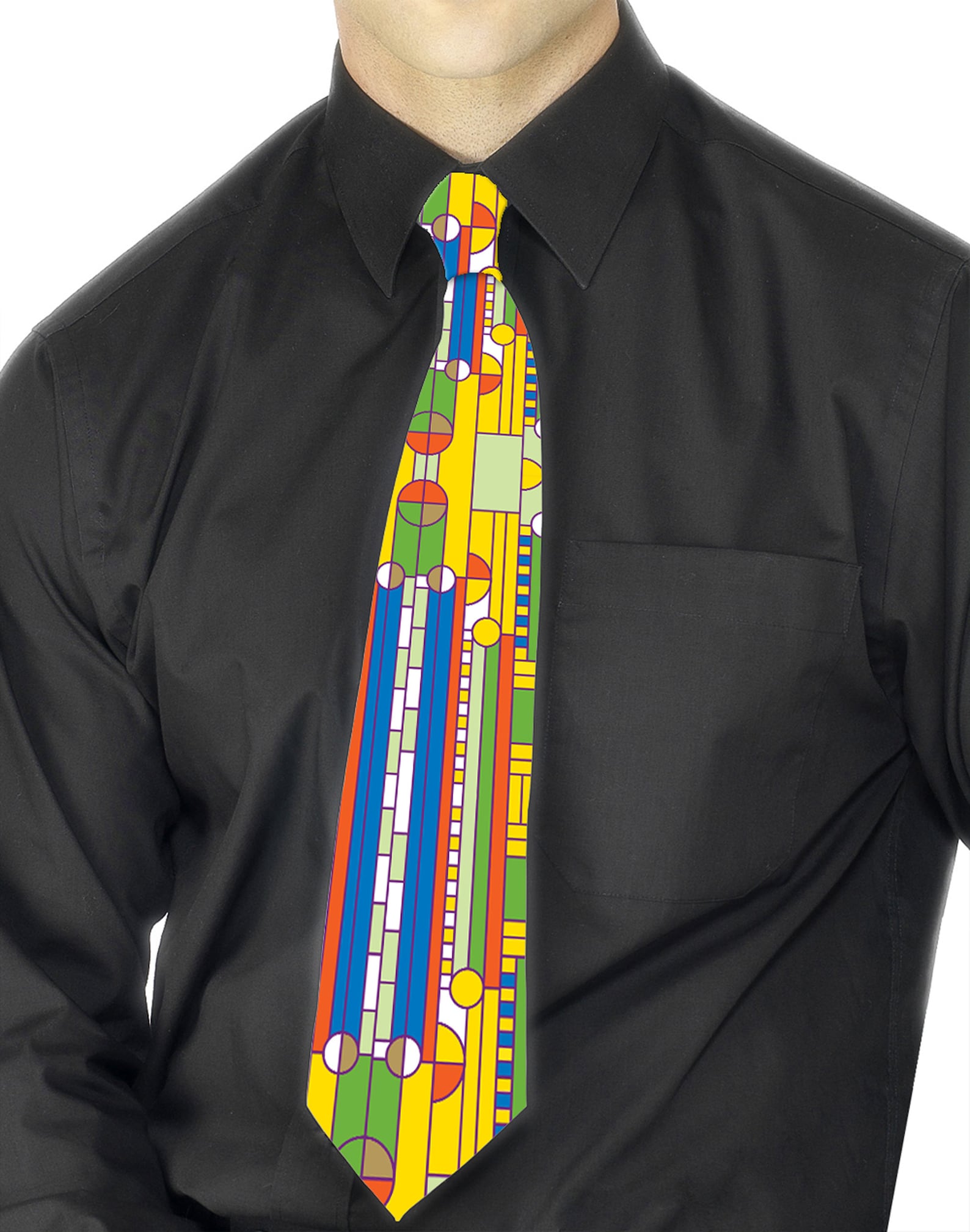 Necktie With an Abstract Geometric Motif Restored Art by - Etsy Israel