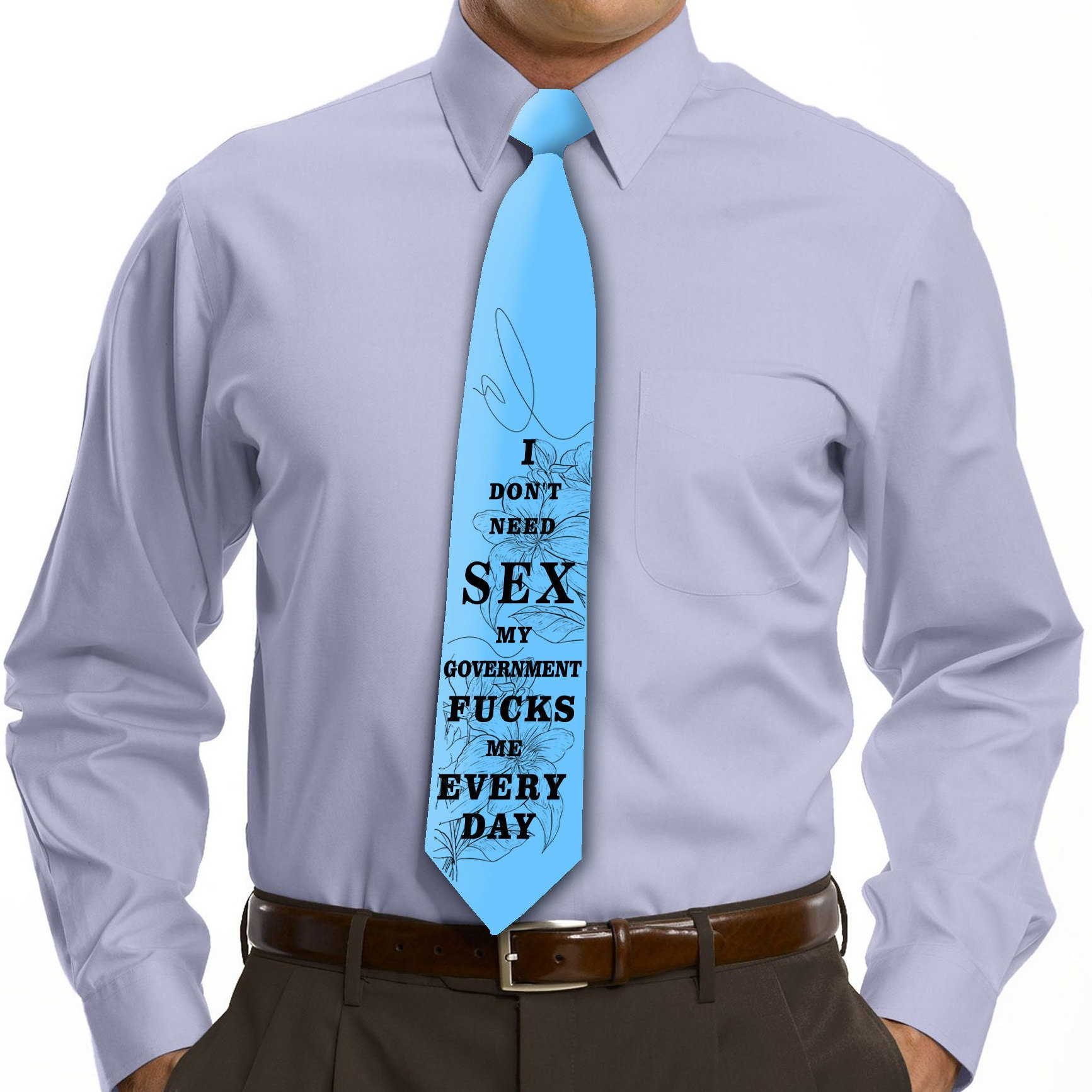 Humor Printed on a Tie. Funny Saying Tie, Funny Sentence on Necktie, A ...