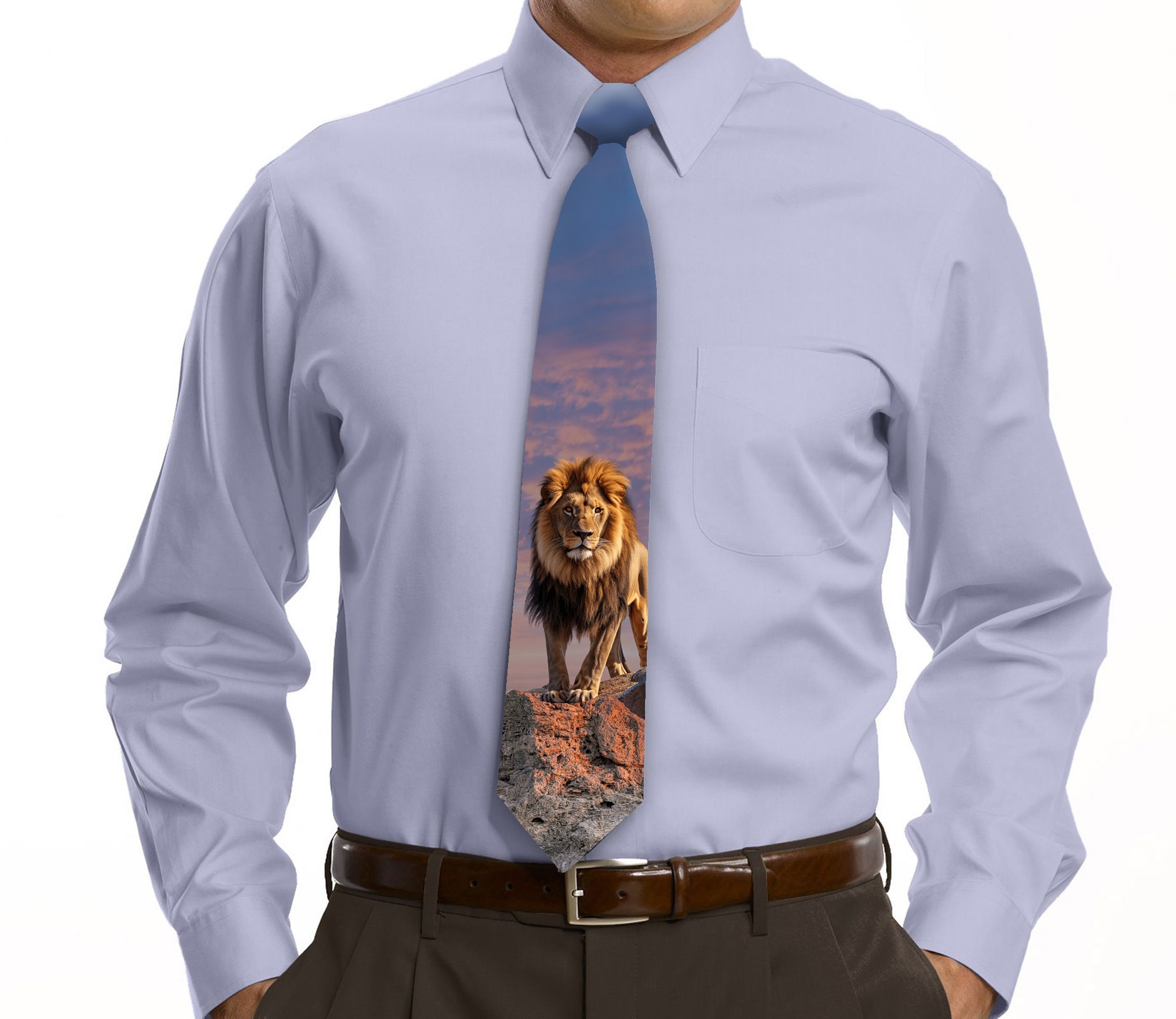 African Lion Necktie, Original Tie, Big Cat Necktie . - Etsy