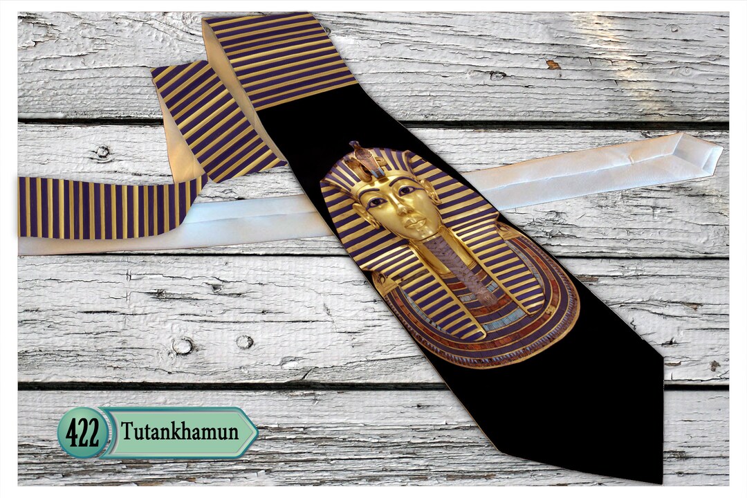 Tutankhamun Necktie, King Tut Necktie . Egyptian Pharaoh, Original Tie ...