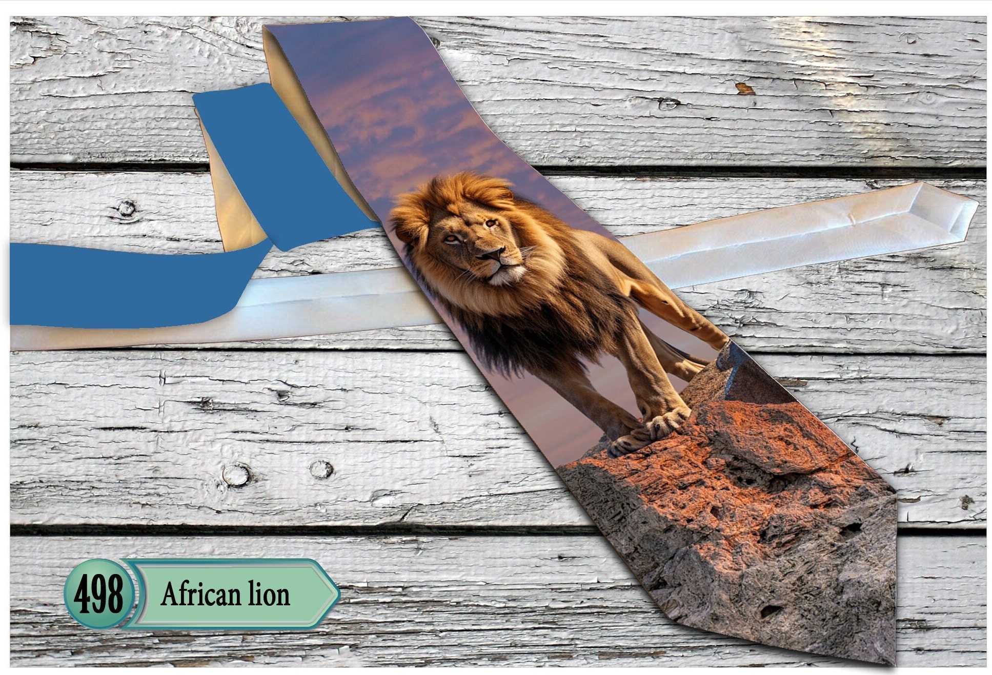 African Lion Necktie, Original Tie, Big Cat Necktie . - Etsy