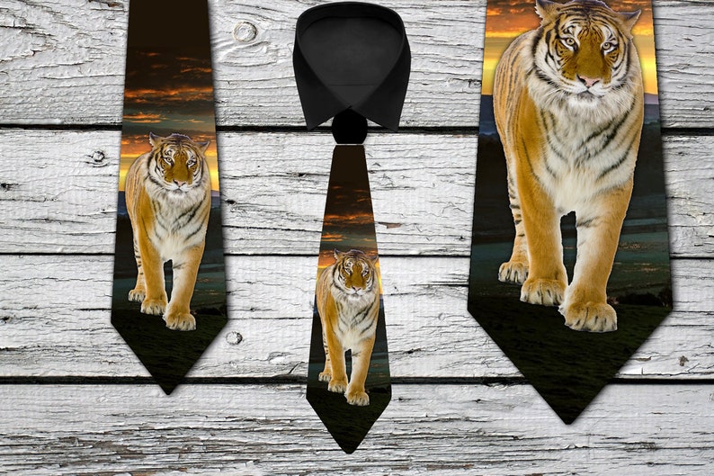 Wild Tiger Necktie, Original Tie, Big Cat Necktie . - Etsy