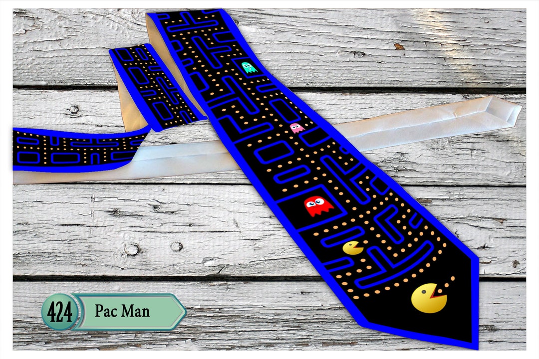 Pac-man Necktie: Retro Arcade Game Microfiber Tie - Etsy