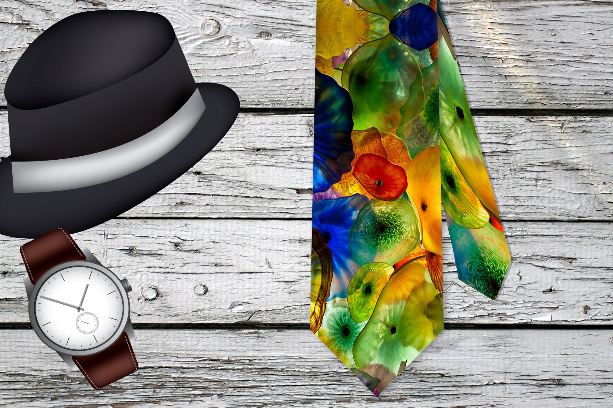 Tie in the Design of Glass Works, a Tribute to the Glass Artist Chihuly ...