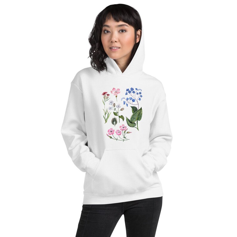 Botanical Hoodie Nature Hoodie Flower Hoodie Hoody for - Etsy France