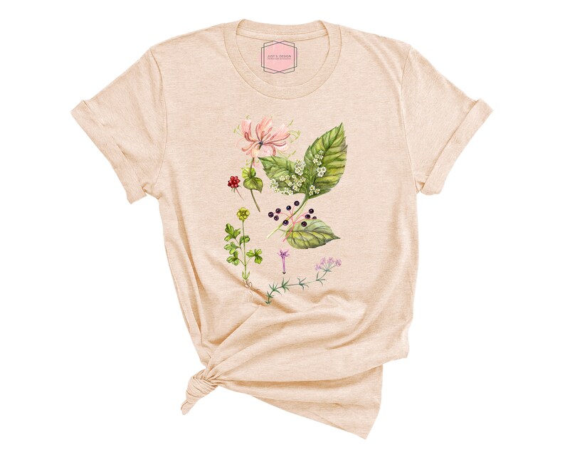Botanical Shirt Flower Shirt Plant Tshirt Flower Tee Etsy