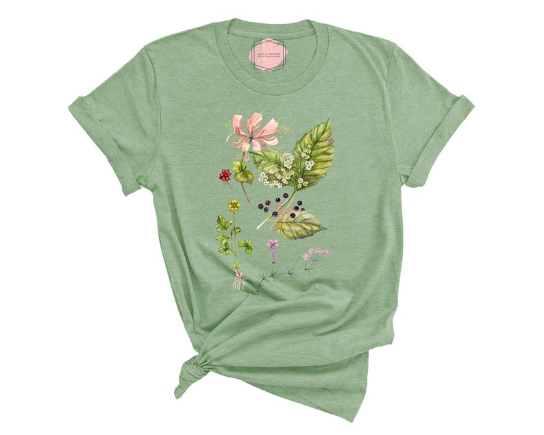 Botanical Shirt Flower Shirt Plant Tshirt Flower Tee Etsy