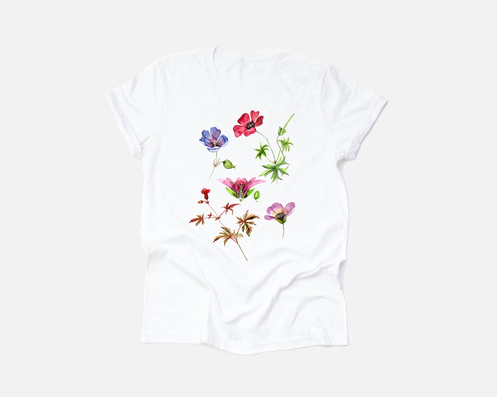 Botanical Shirt Flower Shirt Plant Tshirt Flower Tee Etsy