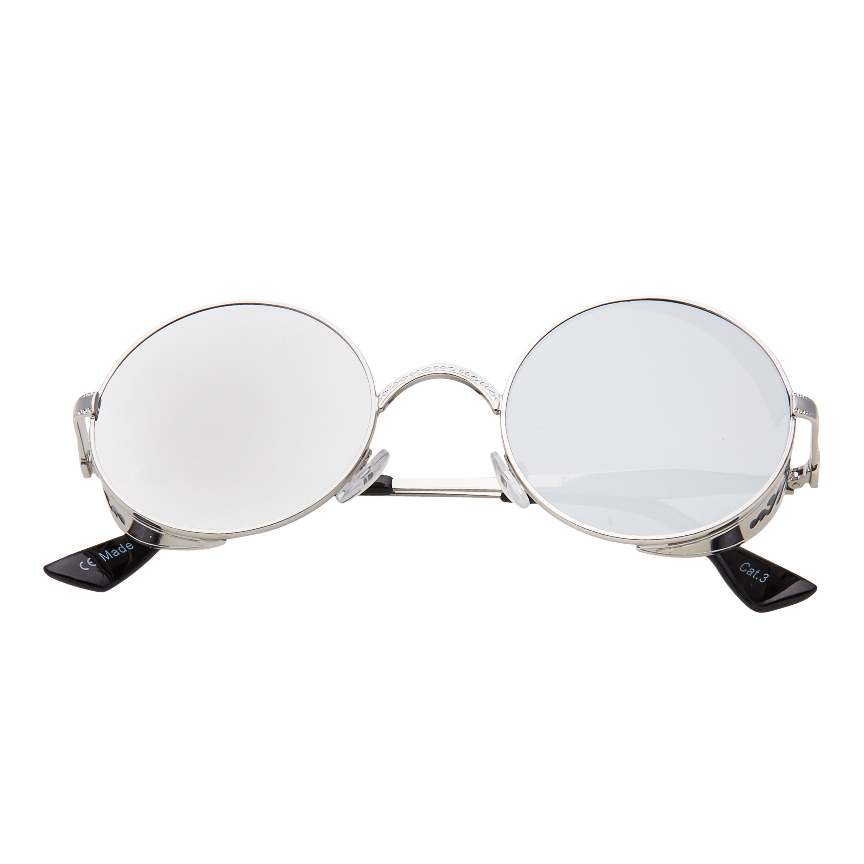 Silver Frame Silver Mirrored Lenses and Engraving Steampunk - Etsy UK