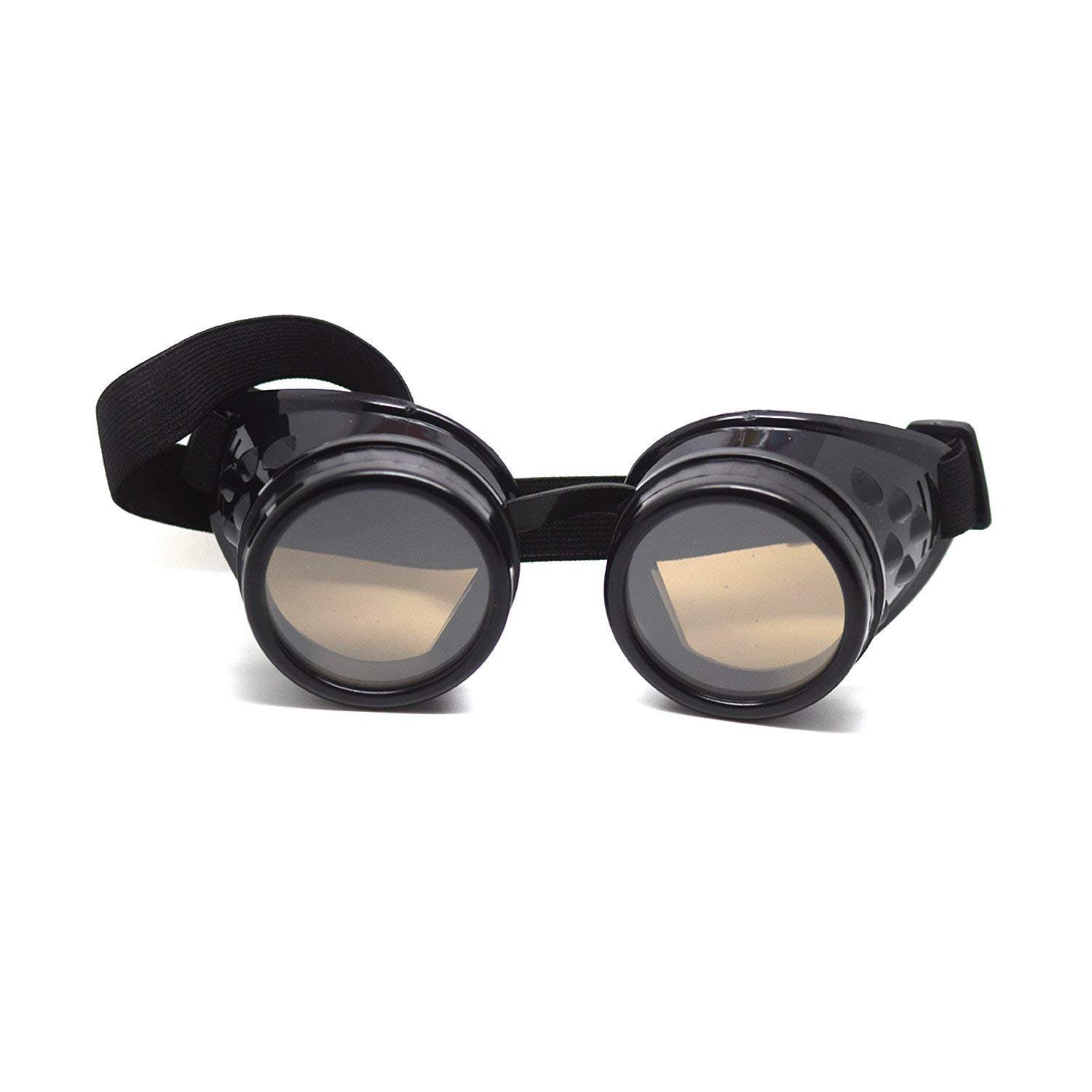 Black With Brown Lenses Steampunk Goggles Cyber Glasses - Etsy UK