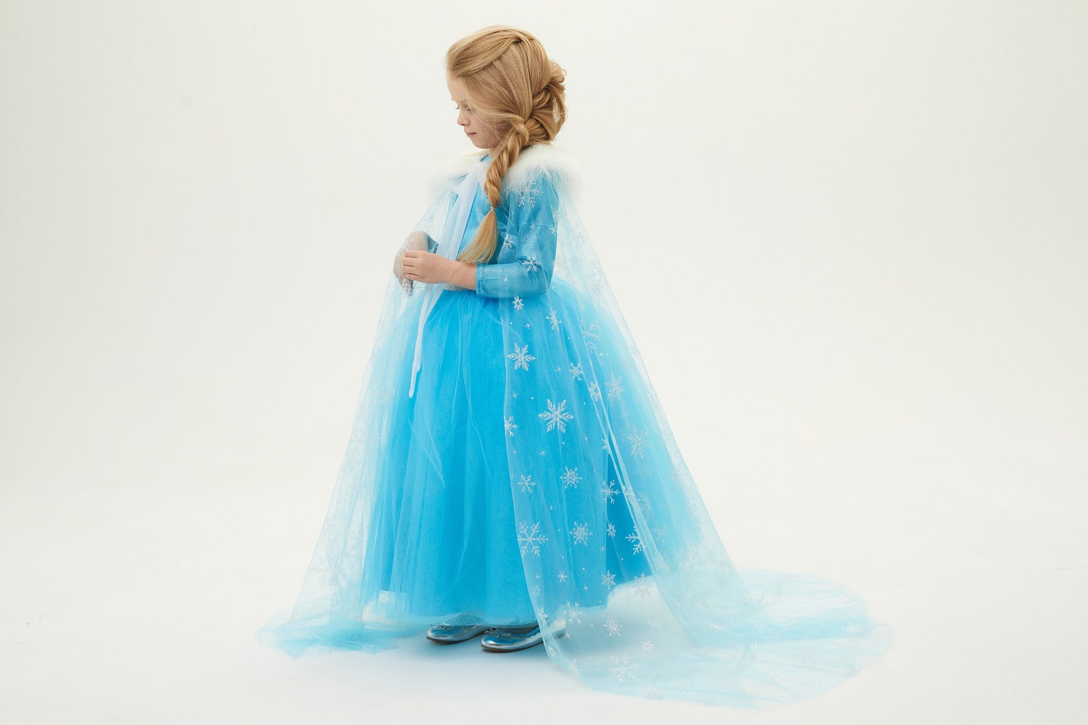 Inspired Ice Queen Costume for Girls - Snow Princess Dress up Winter ...