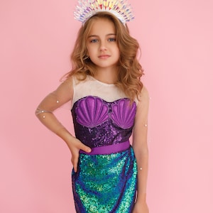 Little Mermaid Dress - Enchanting Purple Mermaid Costume for Magical ...