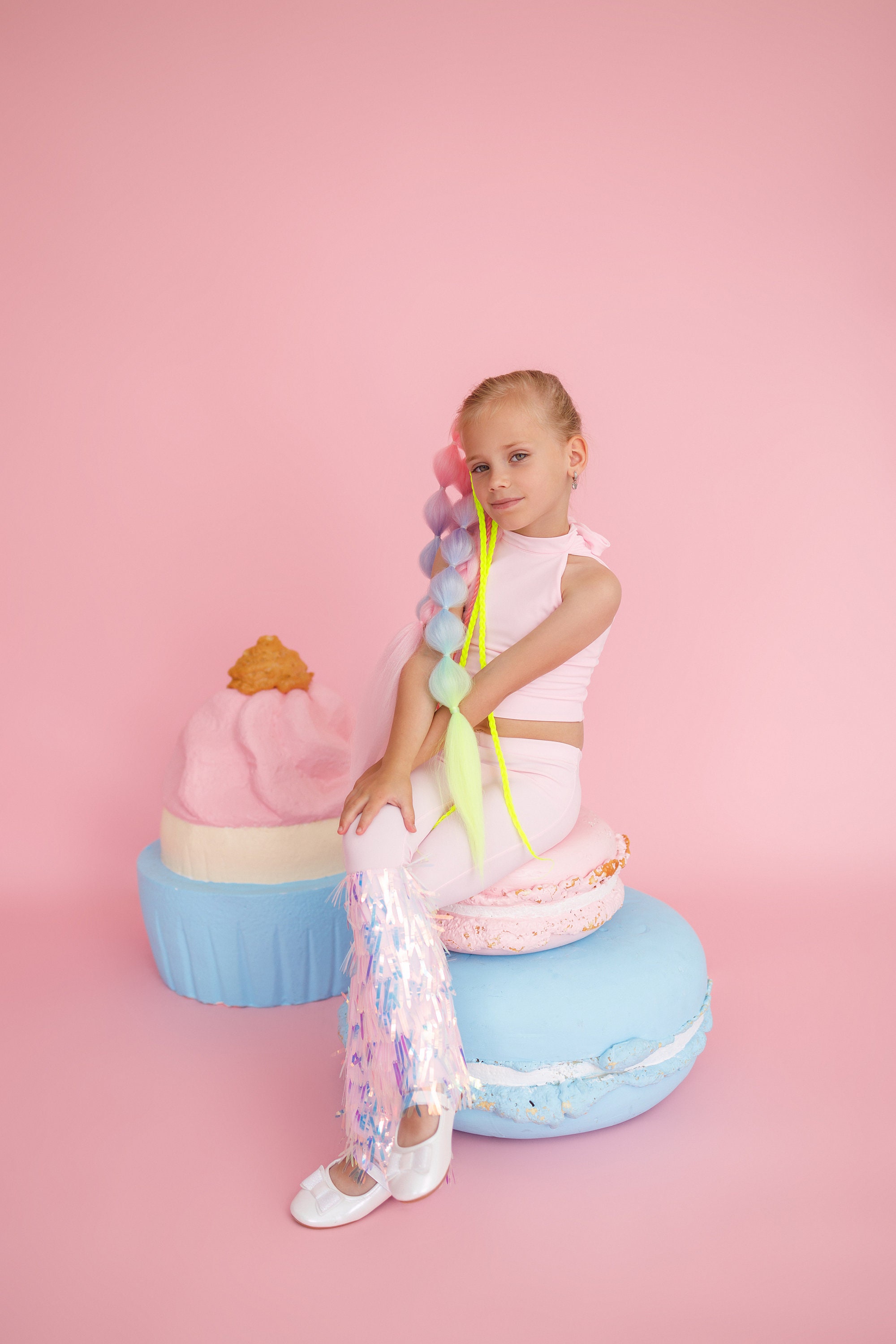 Blush Pink Mermaid Tail Costume for Girls - off Shoulder Mermaid ...