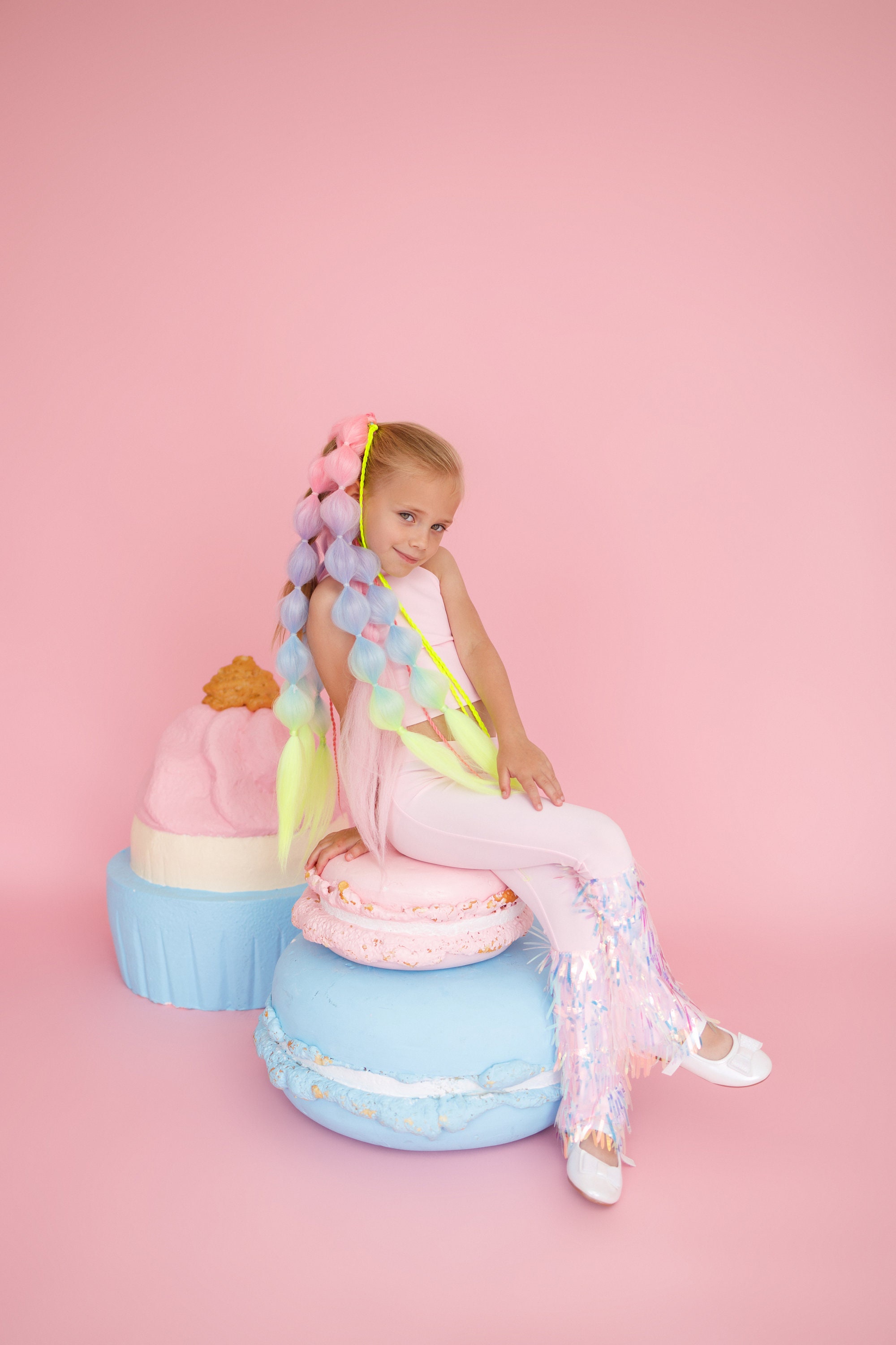 Blush Pink Mermaid Tail Costume for Girls - off Shoulder Mermaid ...