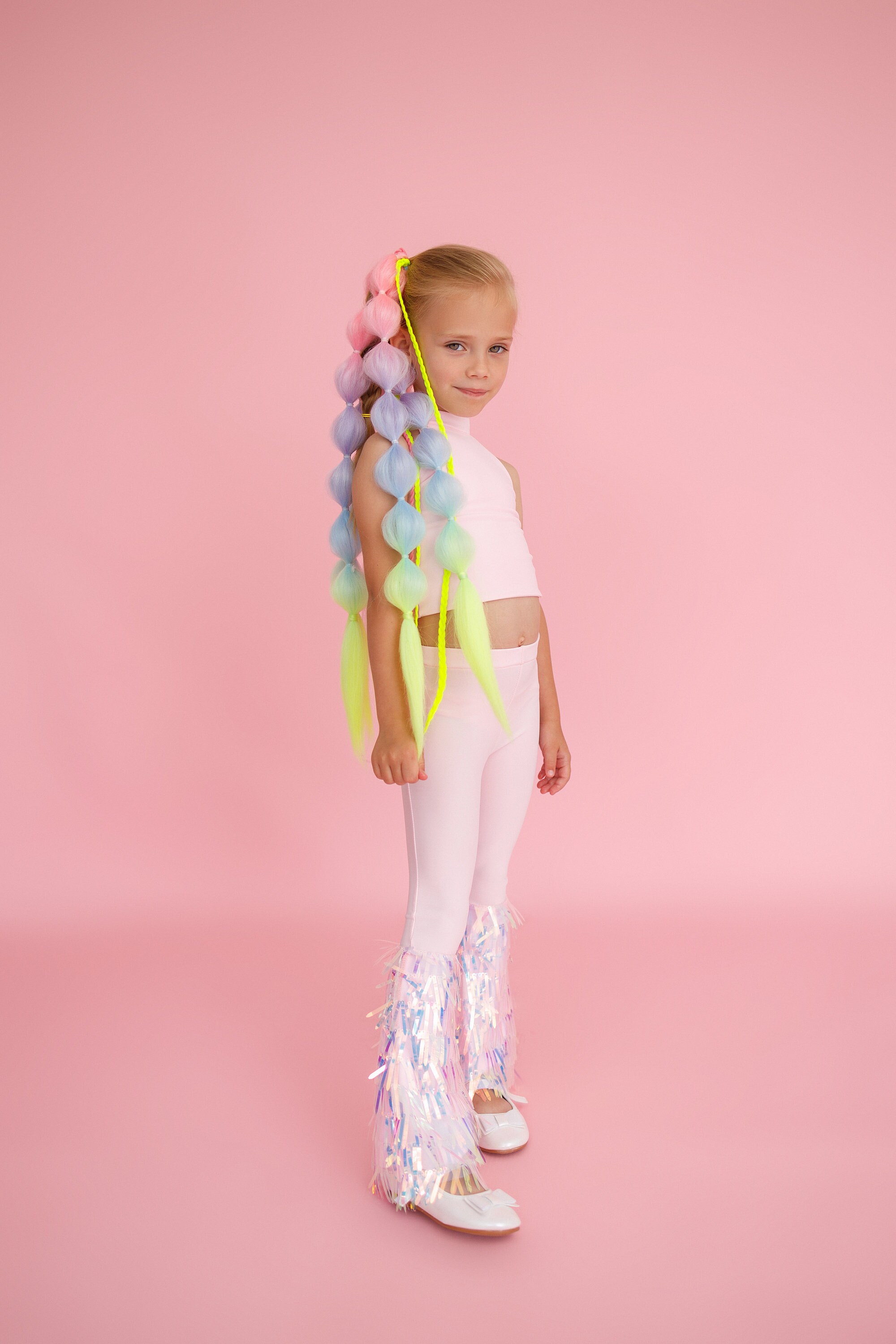 Blush Pink Mermaid Tail Costume for Girls - off Shoulder Mermaid ...