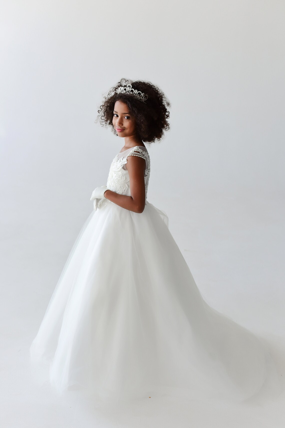 Communion Dress First Communion Lace Dress Ivory Flower Girl - Etsy