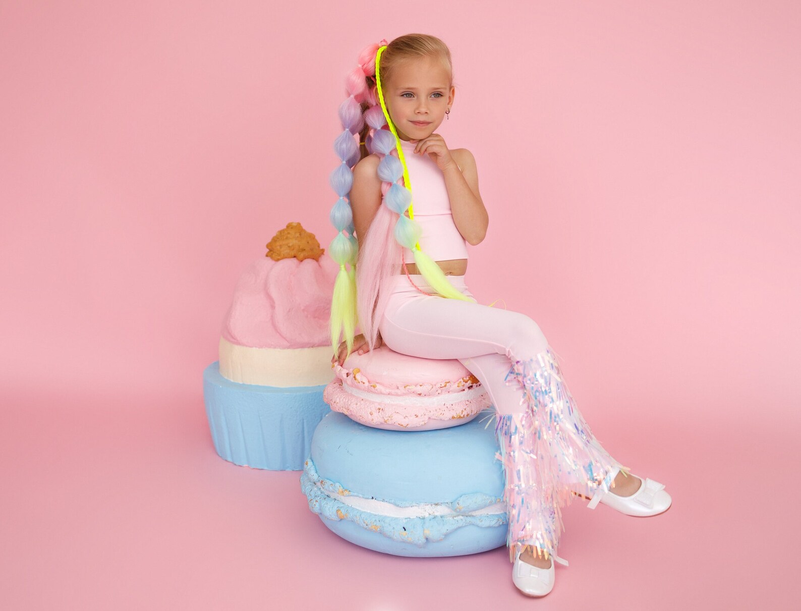 Blush Pink Mermaid Tail Costume for Girls - off Shoulder Mermaid ...