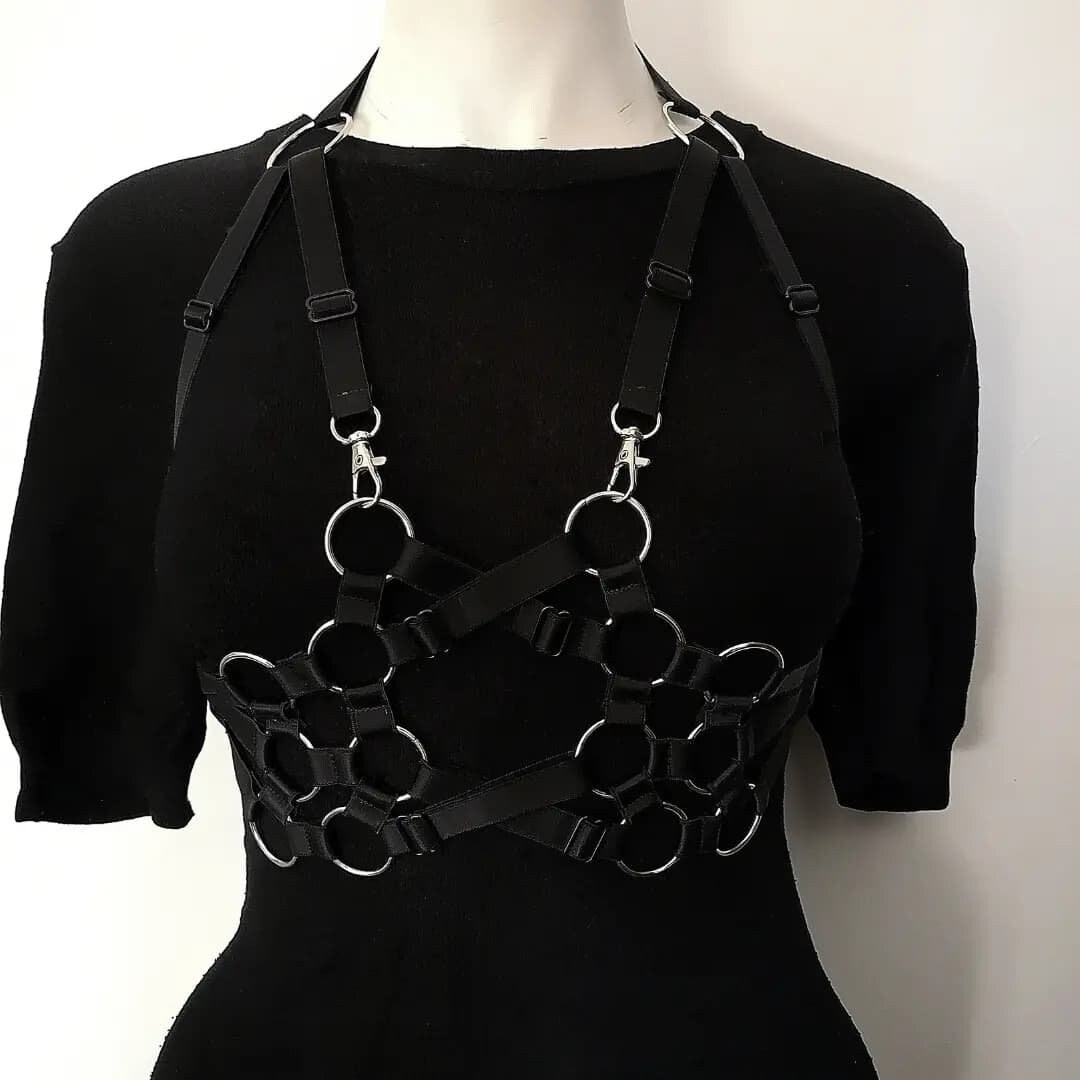 Multi Ring Upper Chest Harness Adjustable Etsy