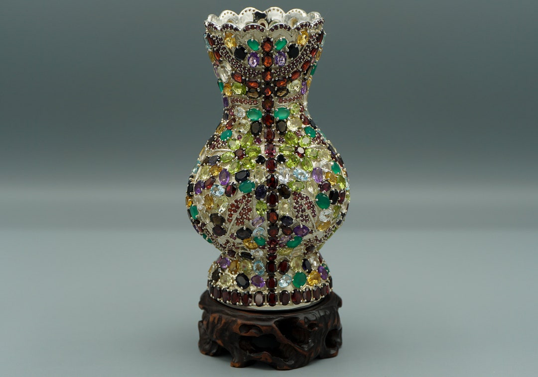 SILVER VASE, Small Vase, Art DECO Vase, Sophisticated Vase With ...