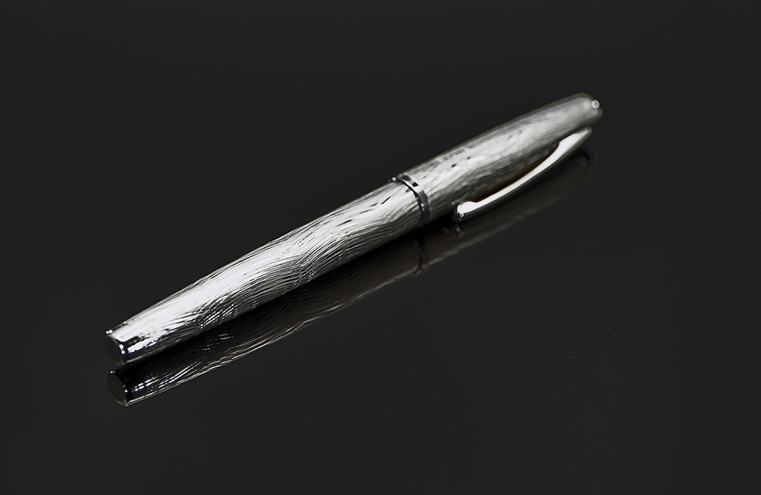 Elegant Sterling Silver Ink Pen With Flat Roller Zig Zag Nibs - Perfect ...