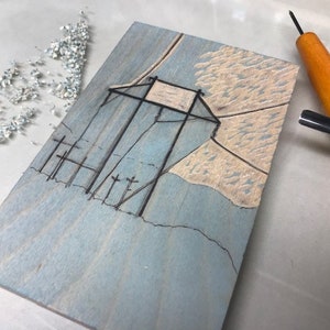 Electric Power grid Original Artwork, Relief Print, Woodblock, Woodcut ...