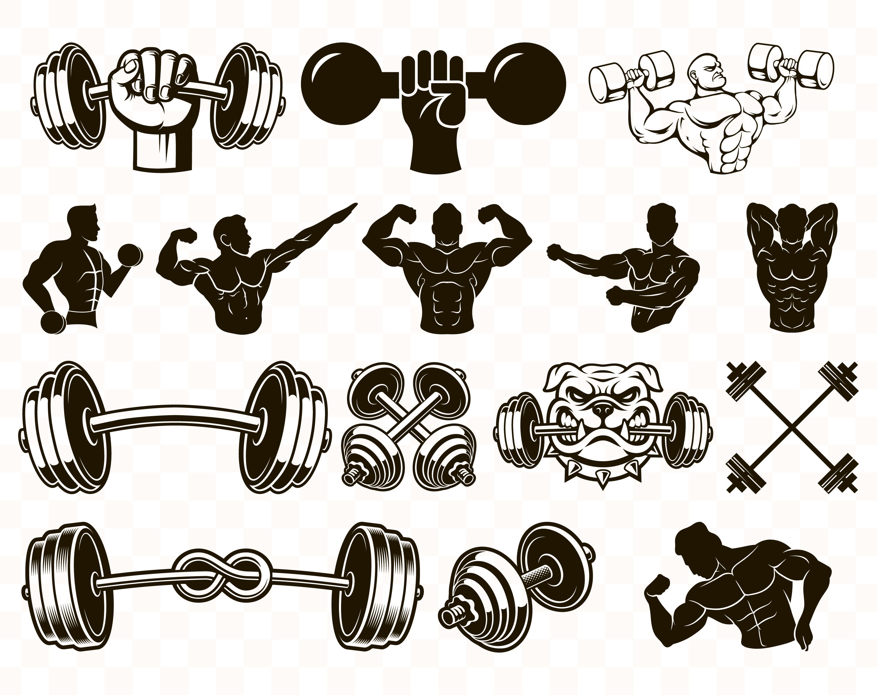 Dumbbell Svg Dumbbell Svg Files Gym Svg Workout Svg Etsy