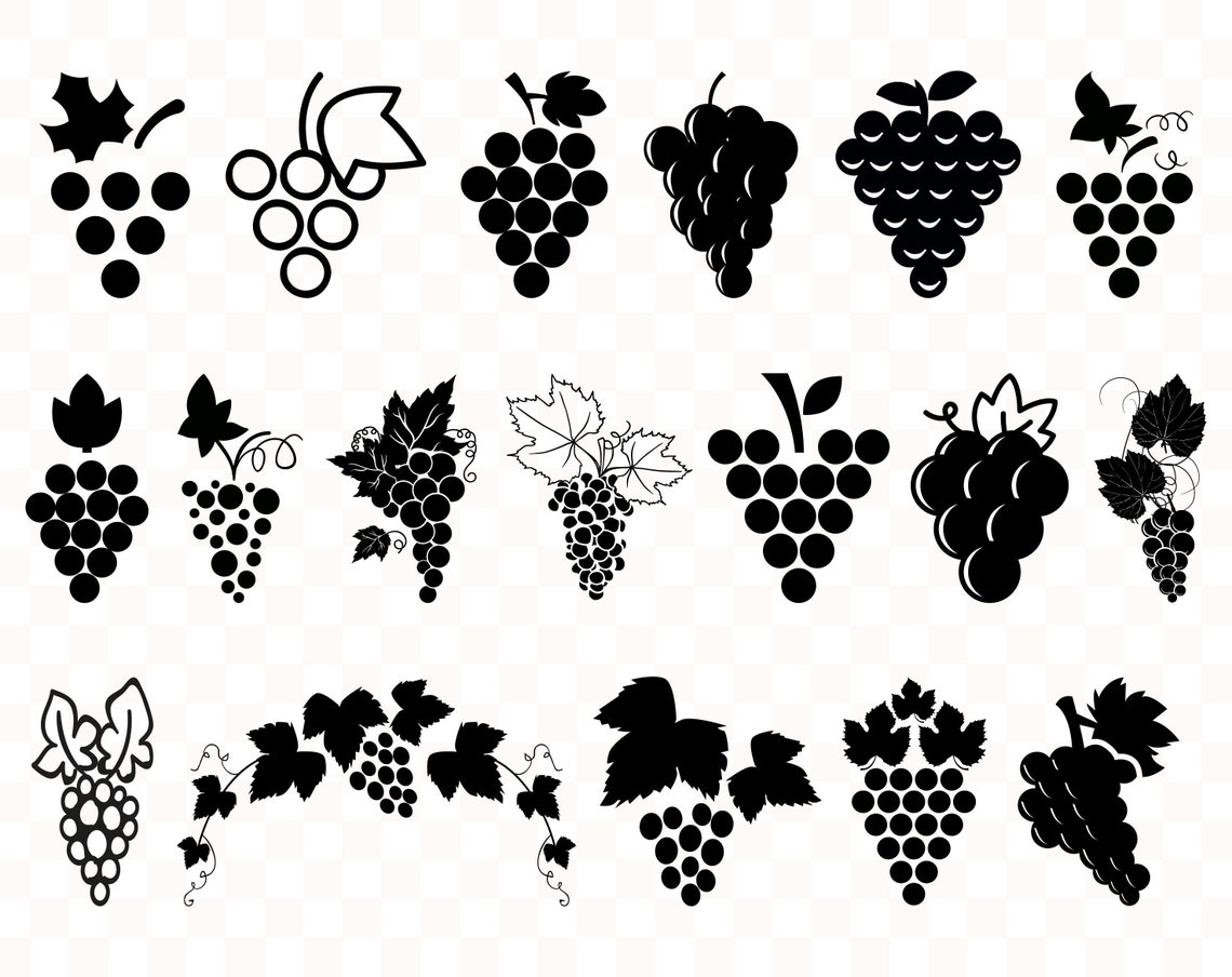 Traube Svg Trauben Svg Datei Wein Svg Weinberg Svg Früchte Svg | Etsy