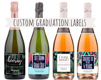Champagne Labels Graduation | Etsy